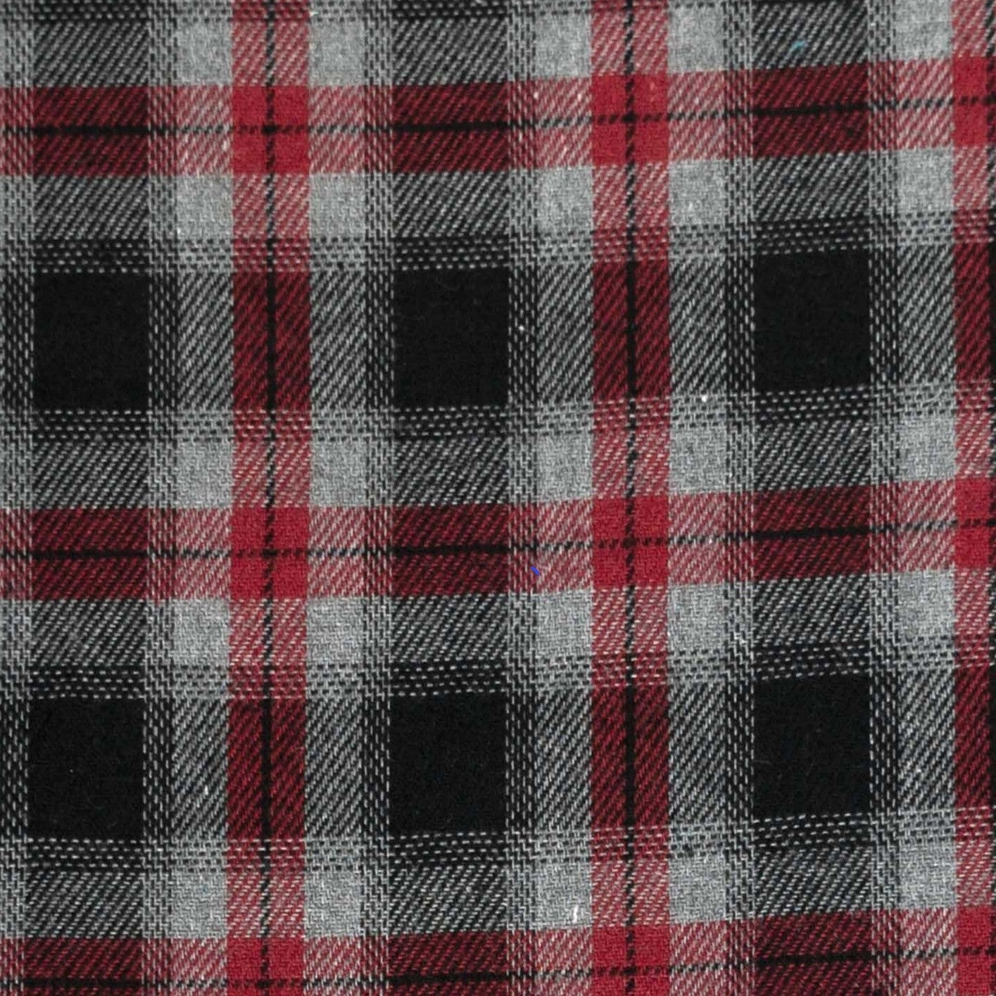 Tessuto Katia Fabrics Viyella Scotch Red & Graphite | C'era una stoffa